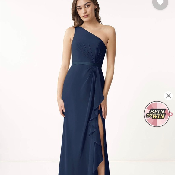 Azazie | Dresses | Azazie Size Navy Liza Dress | Poshmark